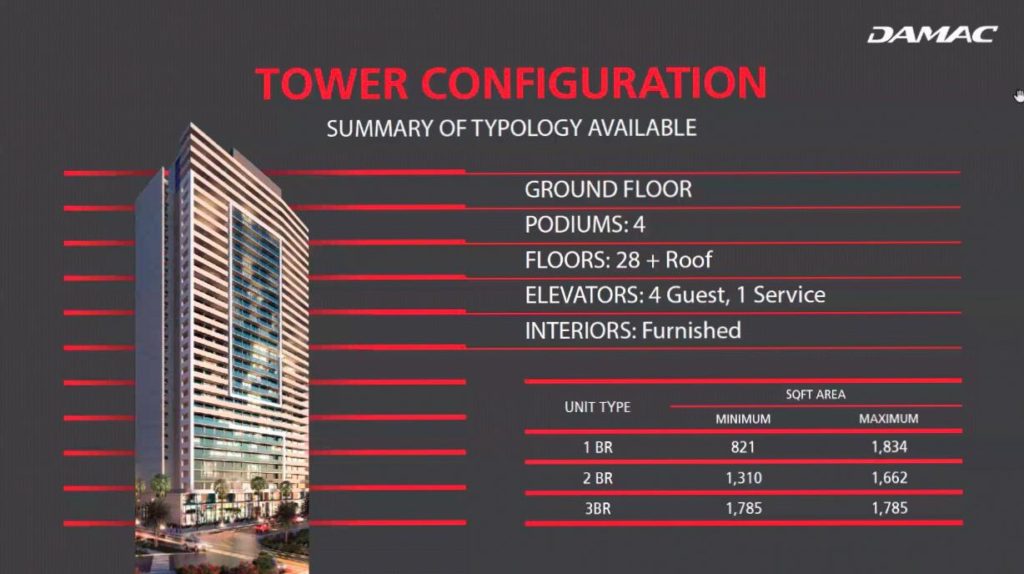 Damac Tower 108 Apartments in Dubai